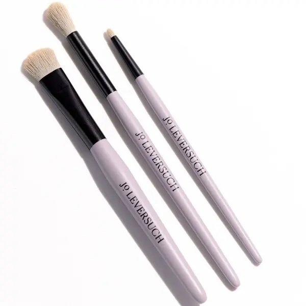 JO LEVERSUCH Eye Trio Brush Set With Exclusive Cloth Bag - Black
