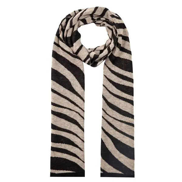 MOHAIR&ANGORA Tiger Shawl - Black