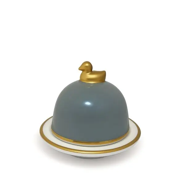 ELISKÁ Butter Dish With Canard Dark - Grey