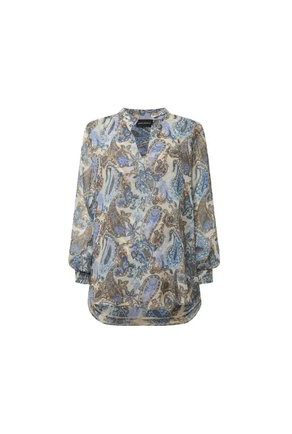 JAMES LAKELAND Paisley Print Blouse - Blue