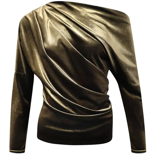 ME & THEE Mother Country Velvet Top - Gold