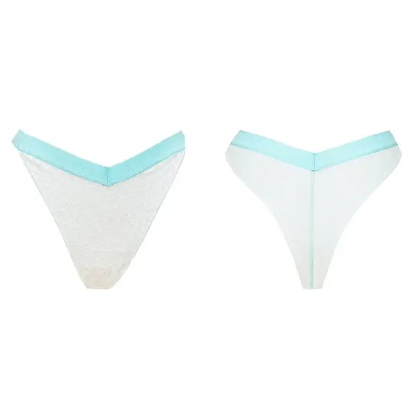 BOTT LINGERIE Soft Lace Tanga Panty La Teuf Sweet Mint - Blue