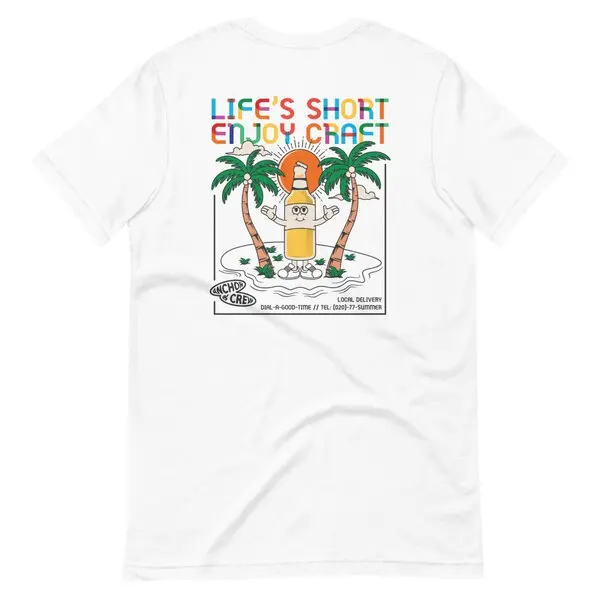ANCHOR & CREW Enjoy Craft Dial-a-local Organic Cotton T-shirt - White