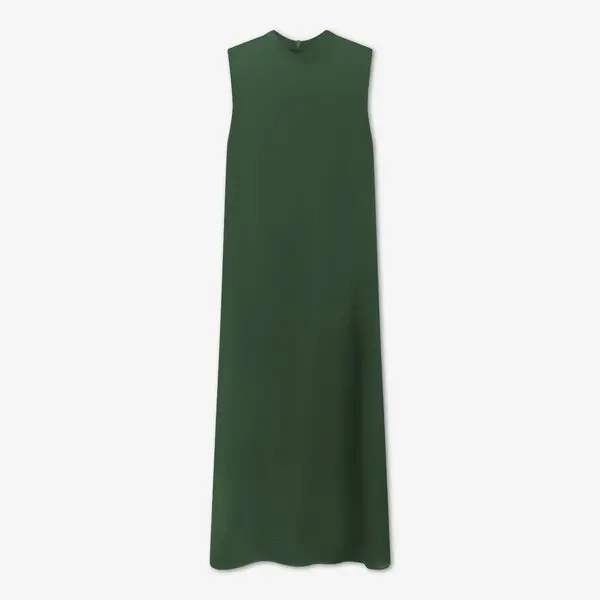 ROCH PEREL Satin Turtleneck Dress - Green