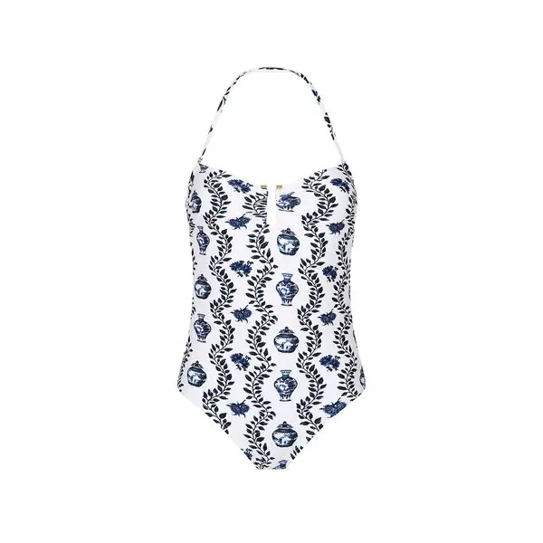 AGUACLARA Dynastie Strapless One Piece - Blue
