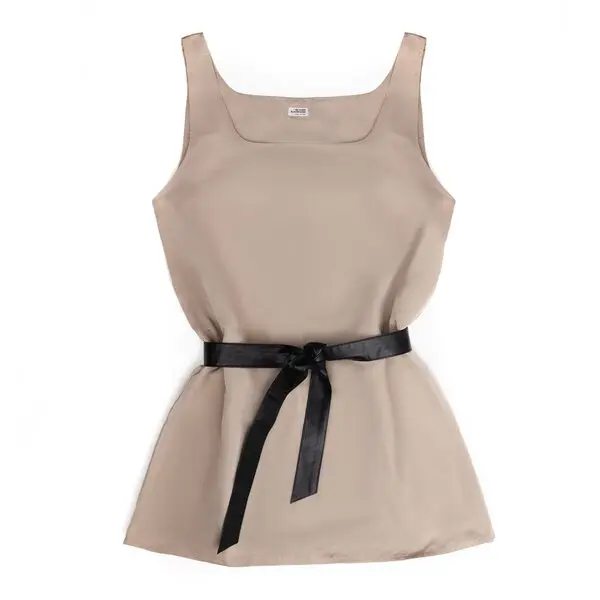 VICTORIA SLAVINSKAIA Silk Mini Dress With Leather Belt