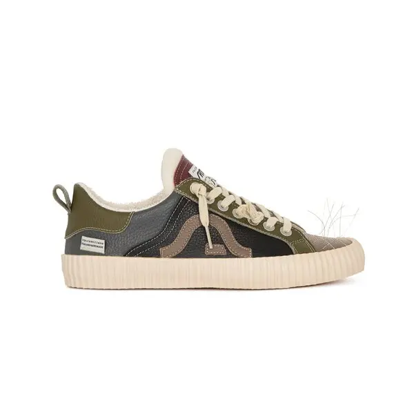 SPRINGA | UNIQUE VULCANIZED SNEAKERS ITALIAN HANDMADE Wavy Leather Multicolor Embroidery Sneakers