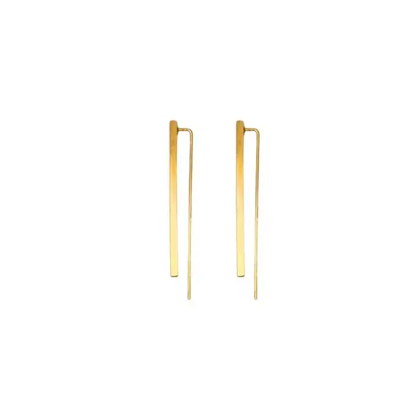 LES REINES The Dignity Dangle Earrings 24k Plated - Gold