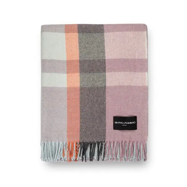 HEATING & PLUMBING LONDON Wonderland Alpaca & Merino Lambswool Blanket Contemporary Soft - Pink