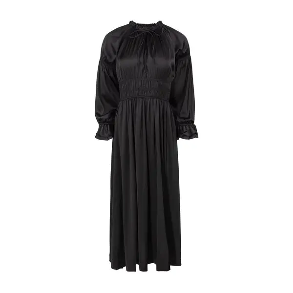 LOU&UP (FORMERLY LOUP CLOTHING) Satin Smock Dress - Black