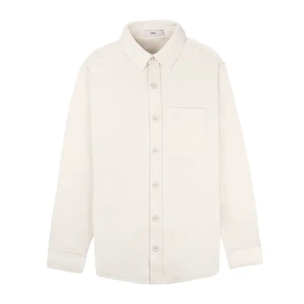 VELD Neutrals Noord Fleece Overshirt - Beige