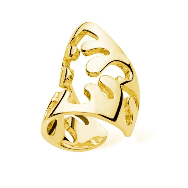 LUCY QUARTERMAINE Tall Splash Ear Cuff In Vermeil - Gold