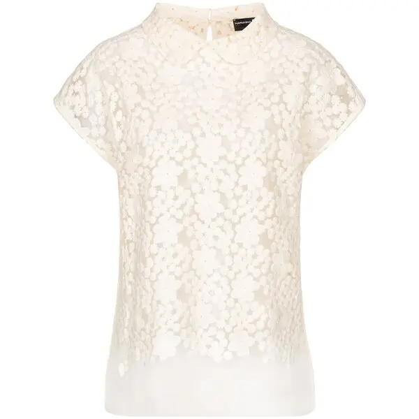 MARIANNA DÉRI Sheer Embroidered Blouse - White