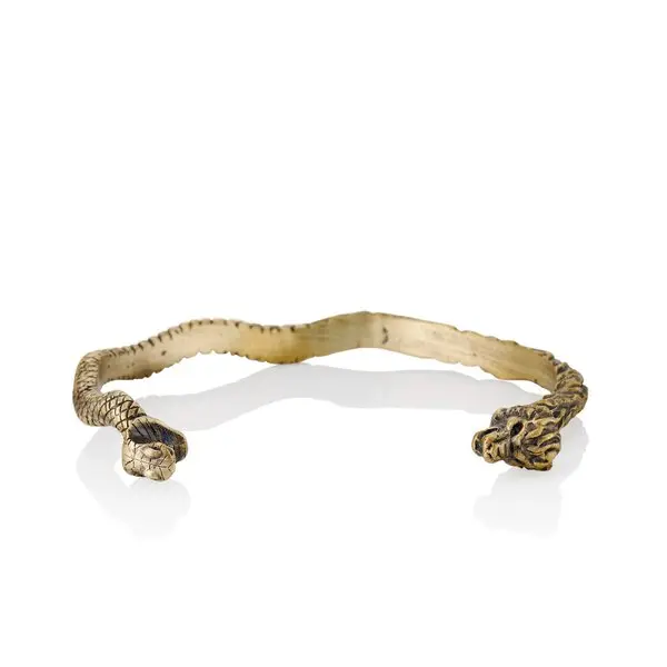 CARTOGRAPHY Sinead O Connor Lion And Cobra Cuff In Brass - Gold
