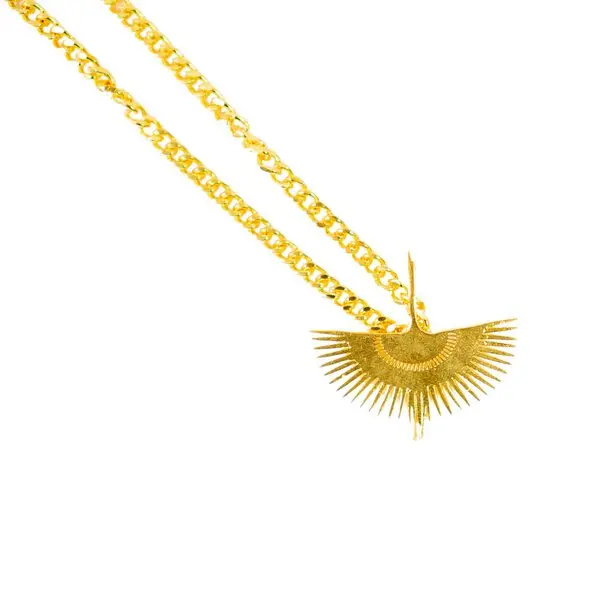 LES REINES The Peafowl Bold Chain Necklace 24k Plated - Gold