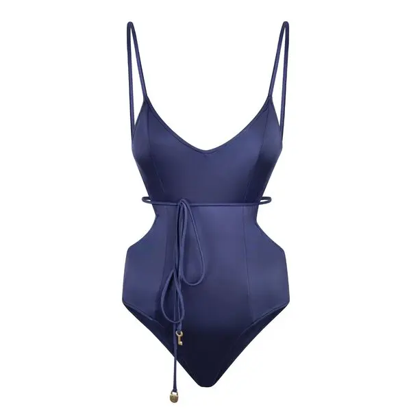 BIANCA RESORTWEAR Vittoria Swimsuit In Charcoal - Blue