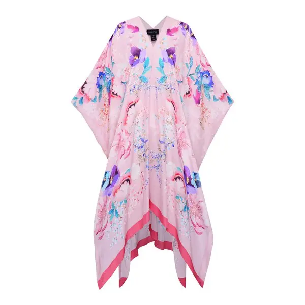 MENG Silk Georgette Kaftan - Pink