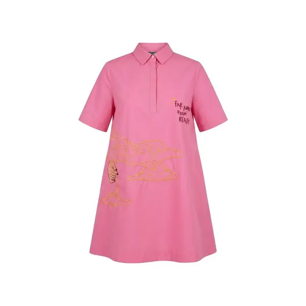 KING NAKED Another Diion Shirt Dress - Pink