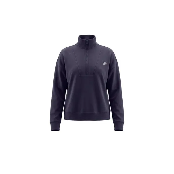 BE ATHLETICA Varsity Athletica Quarter-zip Sweatshirt Midnight