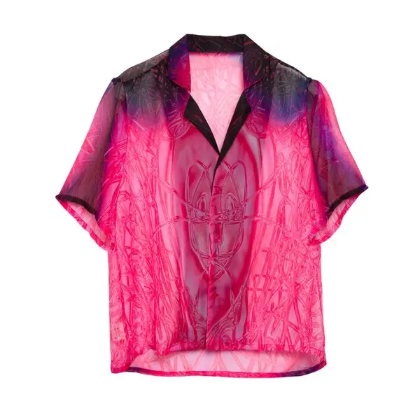 PALOMA LIRA Cherry Crystal Chiffon Shirt - Pink