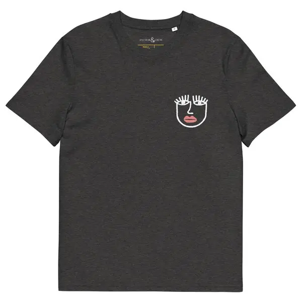 ANCHOR & CREW Organic Cotton T-shirt With "living In Society" Graphic - Black