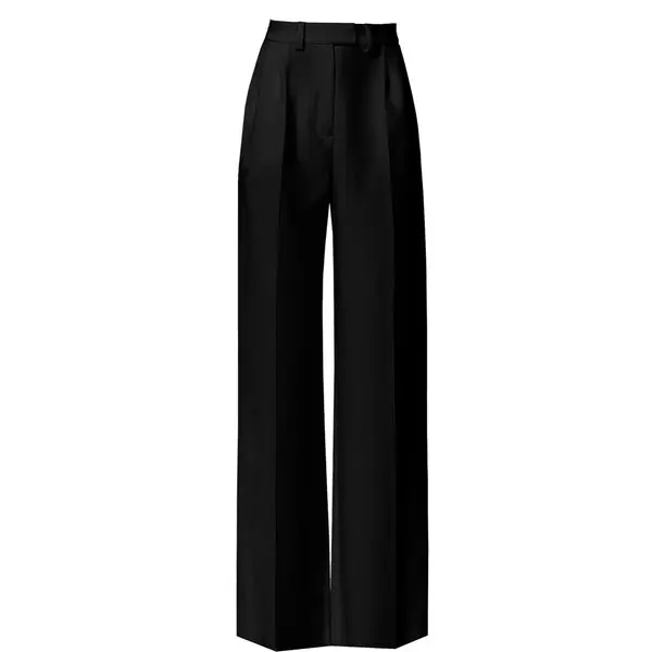 ANGELIKA JOZEFCZYK High-waisted Wide-leg Trousers Sanremo - Black