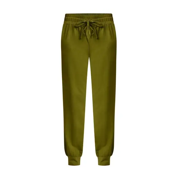 KNOWN SUPPLY Drawstring Cotton Joggers Docino Olive - Green