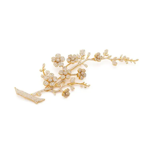 STEPHANIE BROWNE AUSTRALIA Cherry Blossom Brooch - Gold