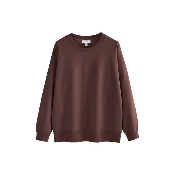 SUPESU Cubby Sweater, Oversized Cherry - Brown