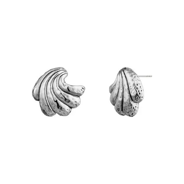 GOLD & HONEY Sculptural Shell Stud Earrings