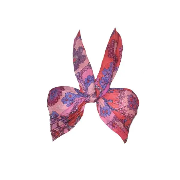 INTROVERTIE VIENNA Bari Neck Tie Bralette Bloom - Pink