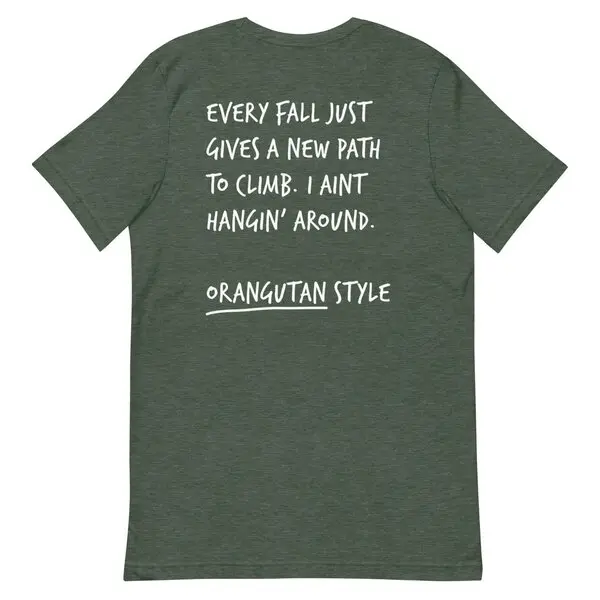 ANCHOR & CREW Forest Think Ocean Orangutan Aspirations Cotton Embroidered T-shirt - Green