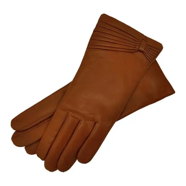 1861 GLOVE MANUFACTORY Varese Leather Gloves In Saddle Nappa Leather - Brown