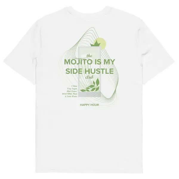 ANCHOR & CREW Mojito Is My Side Hustle Club Organic Cotton T-shirt - White