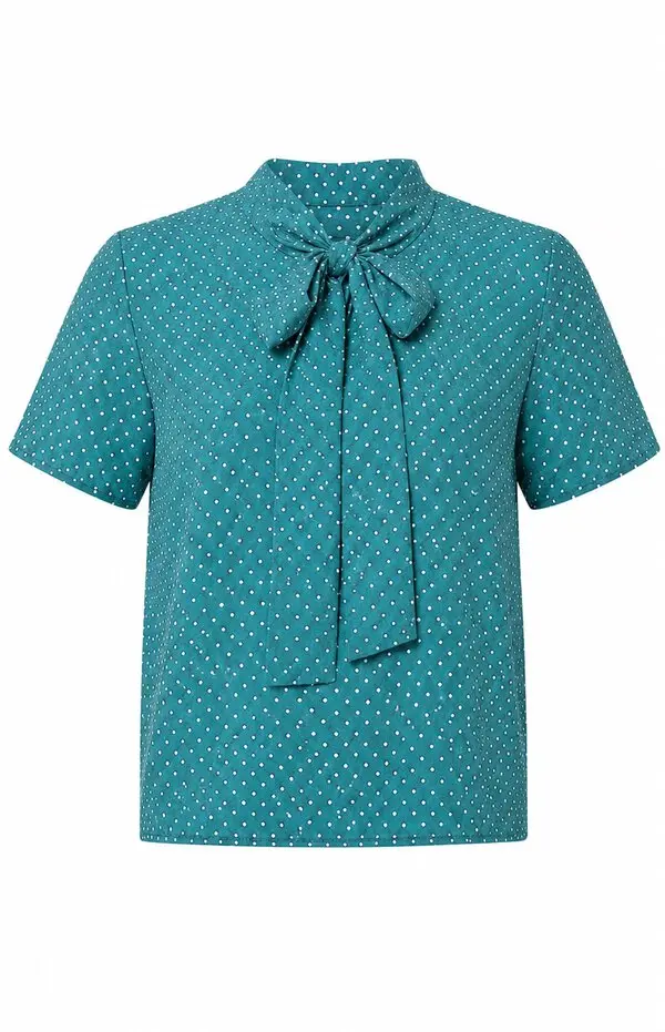 GUNDA HAFNER LTD Polka Dot Bow Shirt
