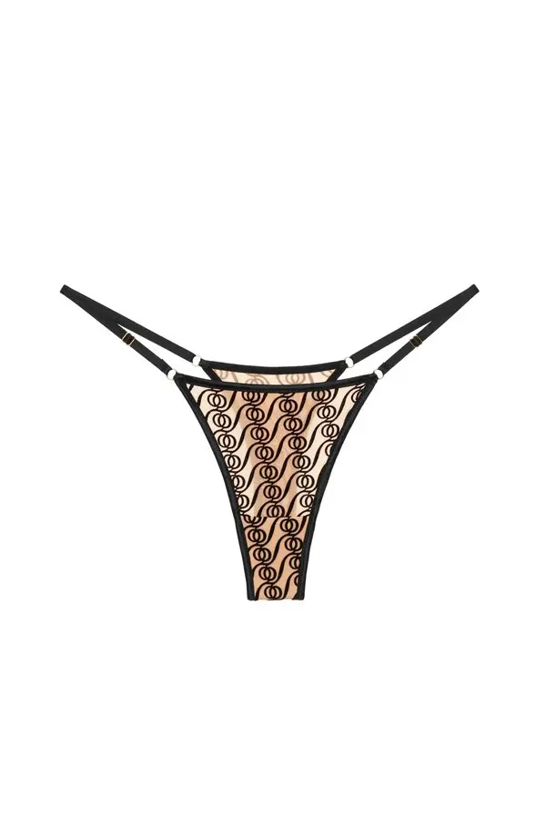 GOD SAVE QUEENS Neutrals Alizee Thong Nude - Brown
