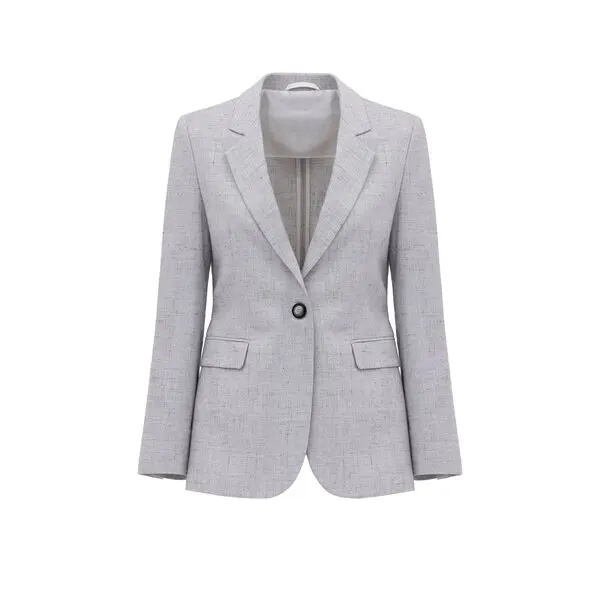 GEORGETTE Soft Ash Tailored Blazer - Grey