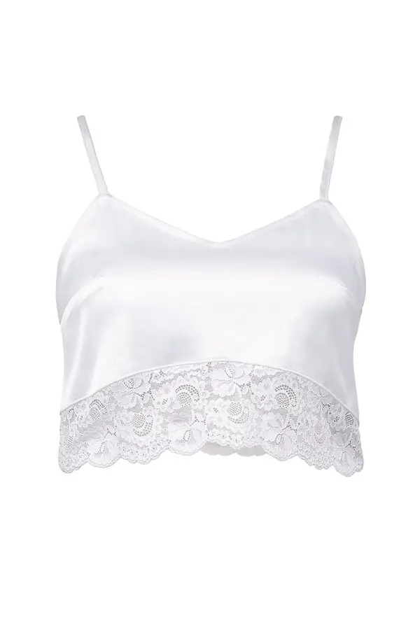 ZAFUR Half Cami In Snow - White