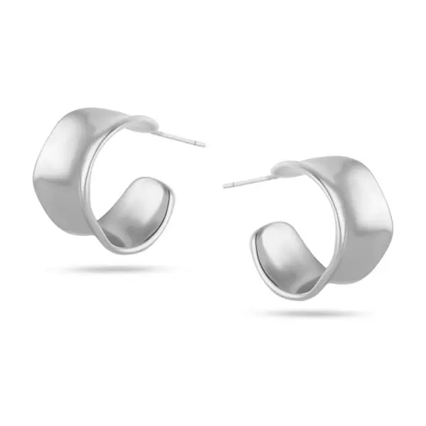 ARCTIC FOX & CO. Irregular Hoop Earrings Eos - Silver