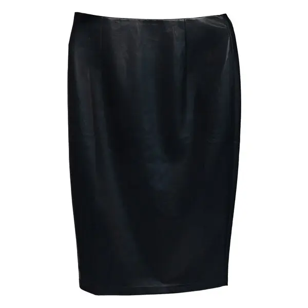 HOUSE OF KIND She's In Charge- Vegan Leather Skirt - Black