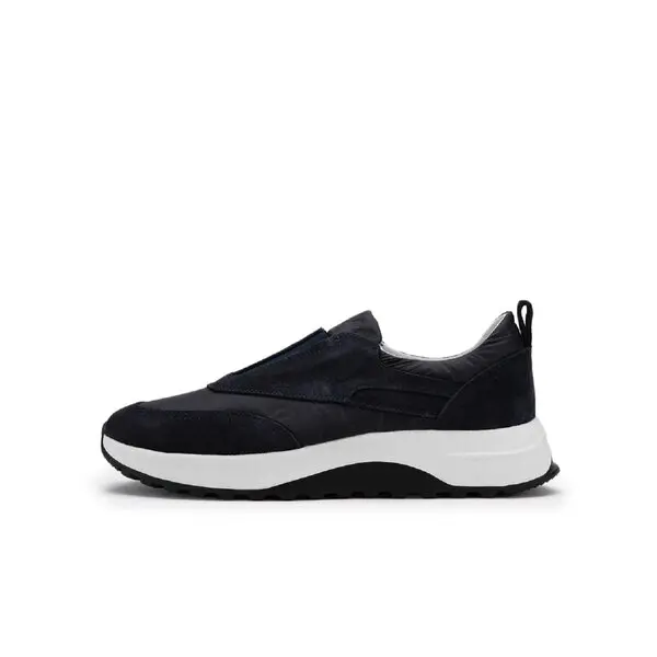ILVI Baar Navy Suede Leather-fabric Sneaker - Blue