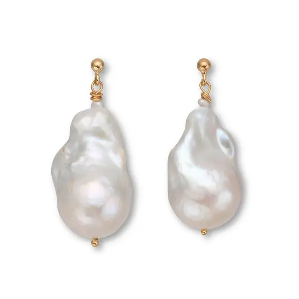 EVA REMENYI Giséle Baroque Pearl Earrings - Gold