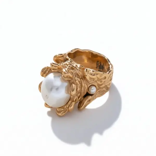 ISKRA Pearl Royal Ring - Gold