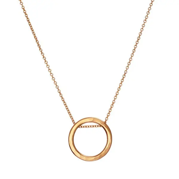 POSH TOTTY DESIGNS Yellow Plated Medium Hoop Necklace - Gold