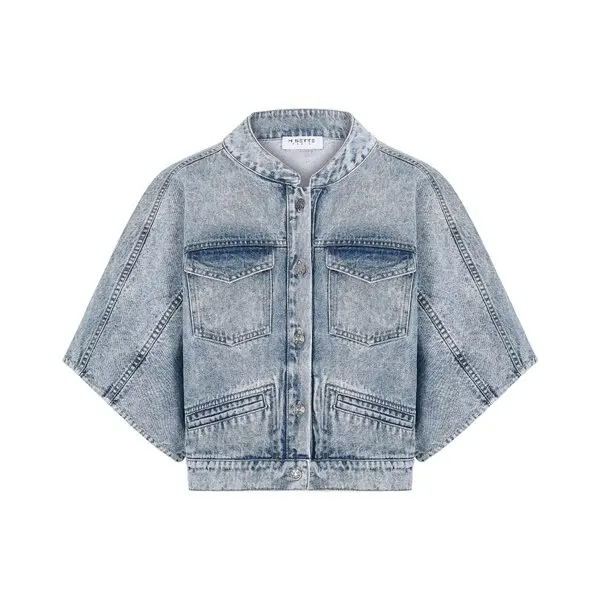 M SETTE PARIS Adelaïde Structured Denim Jacket - Blue