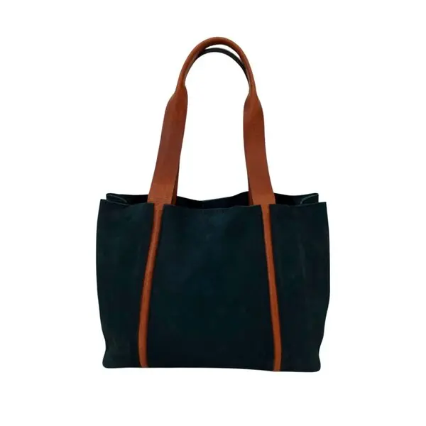 LAUREN REED CO Paloma Tote Bag Navy Nubuck - Blue