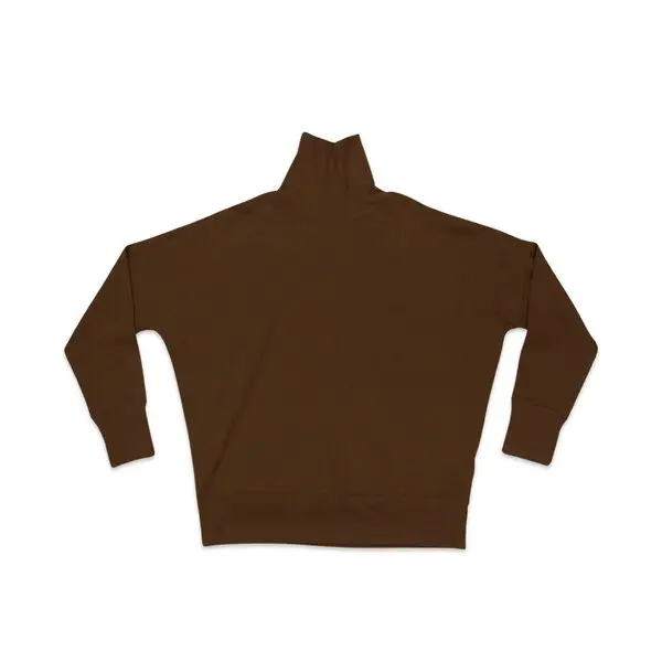 BRADFORD ROW The Don Dolman Turtleneck In Saddle - Brown