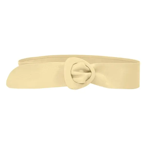 BELTBE Wide Triangle Buckle Belt Butter - Yellow