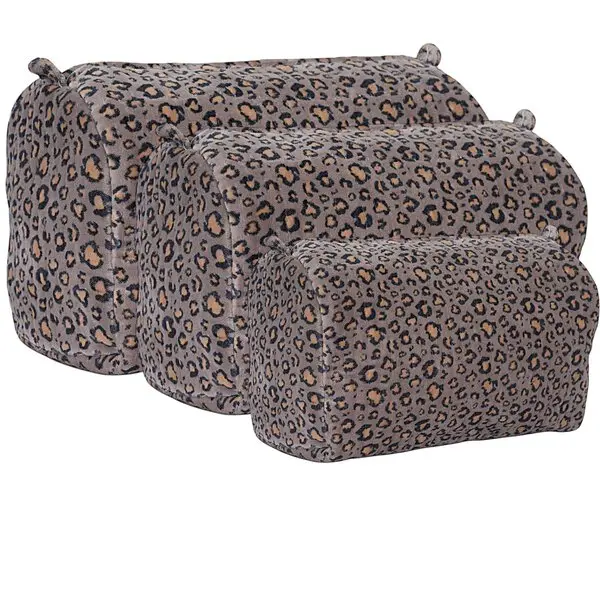 CYC The Velvet Leopard Three Piece Travel Set - Grey