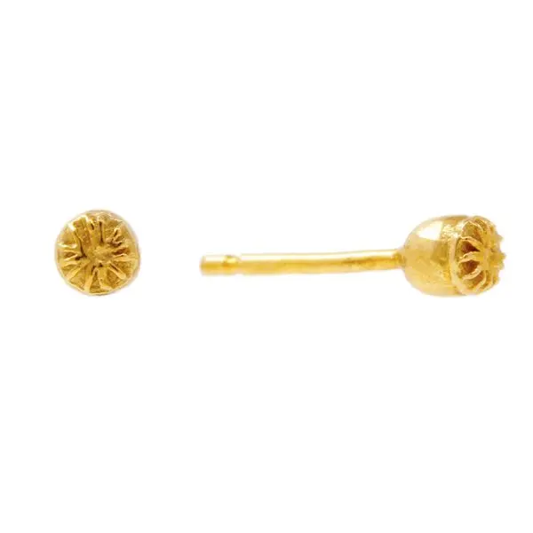 LEE RENEE Poppy Seedpod Earrings - Gold